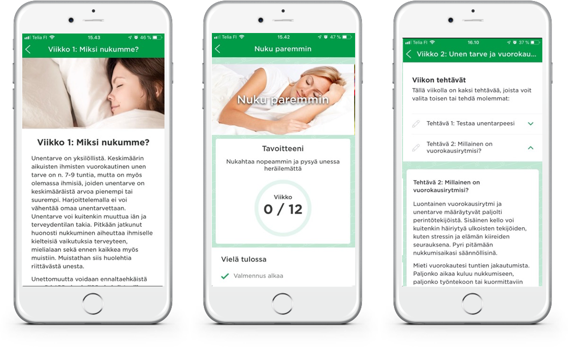 Sleep better – a coaching programme for short-term insomnia / Mehiläinen